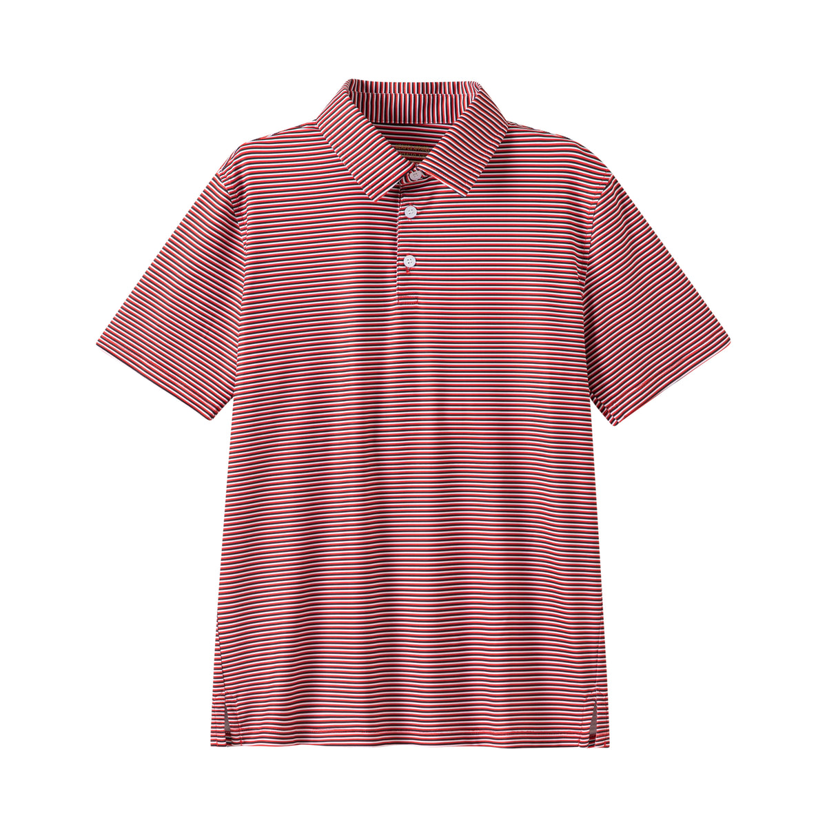 Micro Red, Black & White Stripe Polo – Meripex Apparel